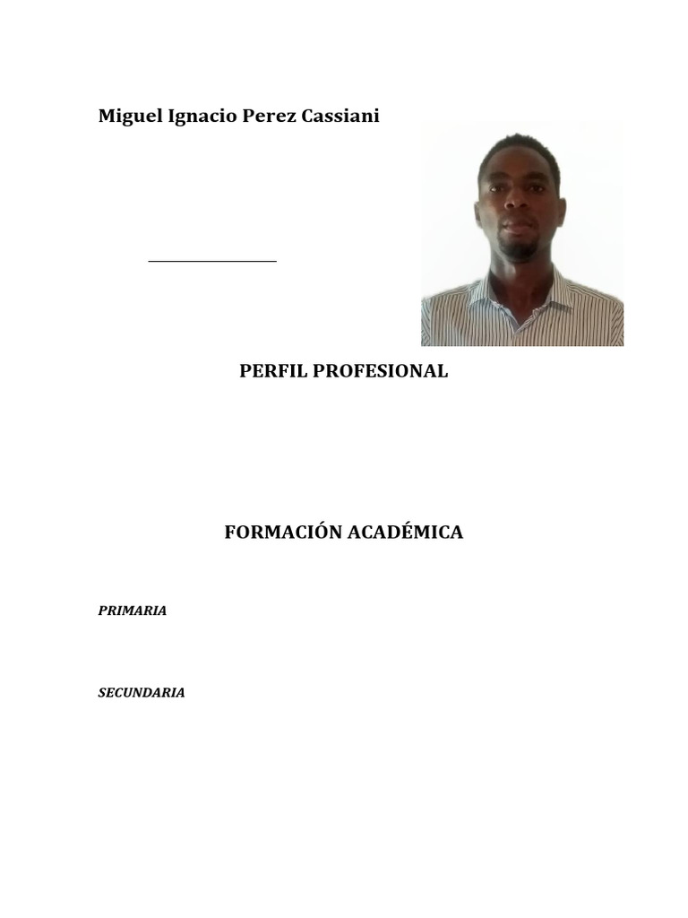 Hoja de Vida Miguel Perez 2021 | PDF