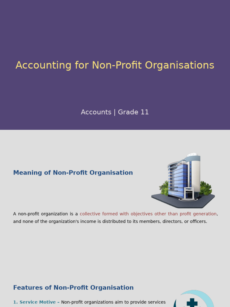 Accounting For Non-Profit Organisations | PDF | Debits And Credits ...