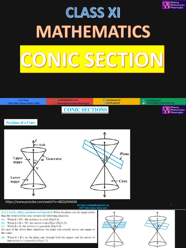 L-1 CONIC SECTION (INTRODUCTION) | PDF