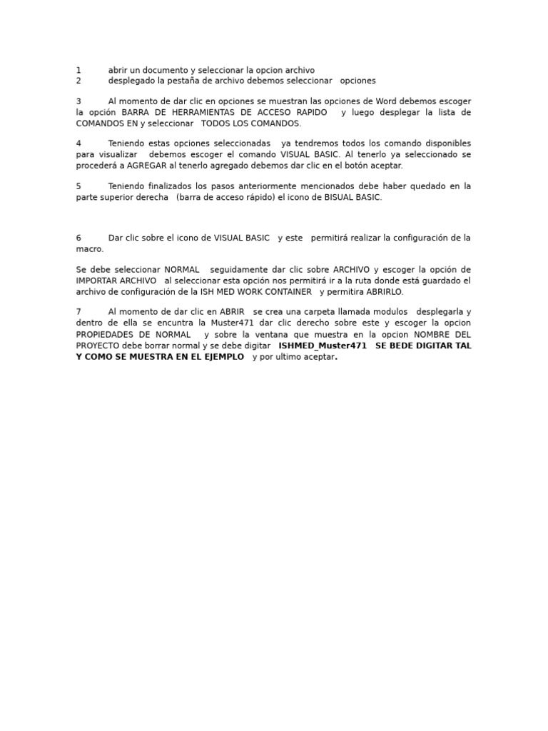 Configurar Visual Basic en Word | PDF
