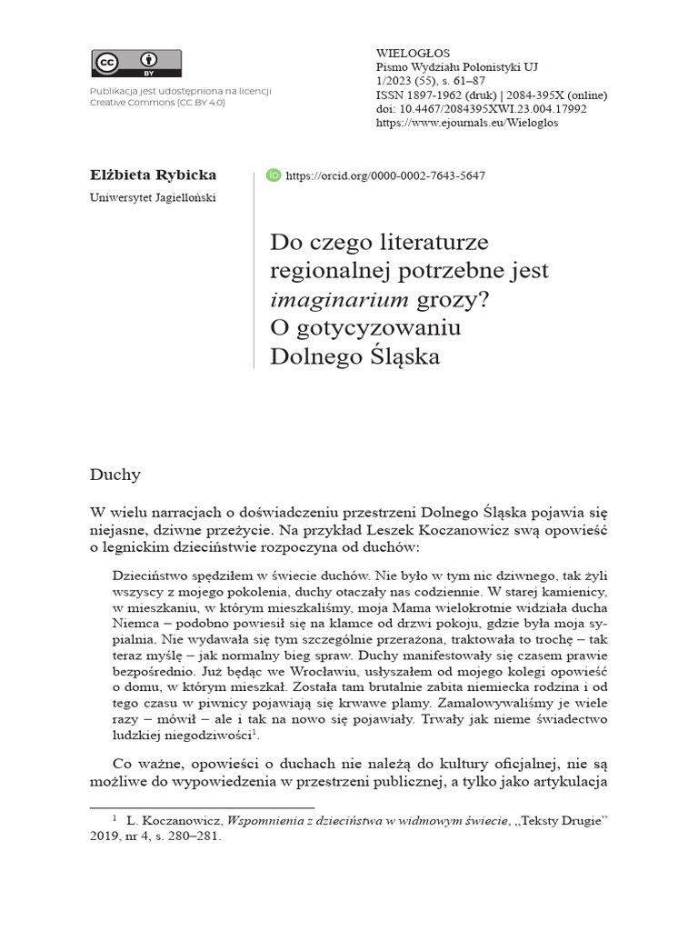 Rybicka - Elżbieta - Do Czego Literaturze Regionalnej Potrzebne Jest ...