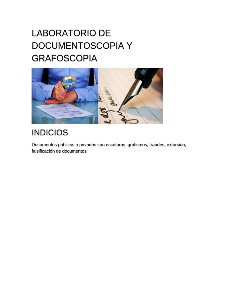 Laboratorio de Documentoscopia y Grafos | PDF | Verdad | Jurisprudencia ...