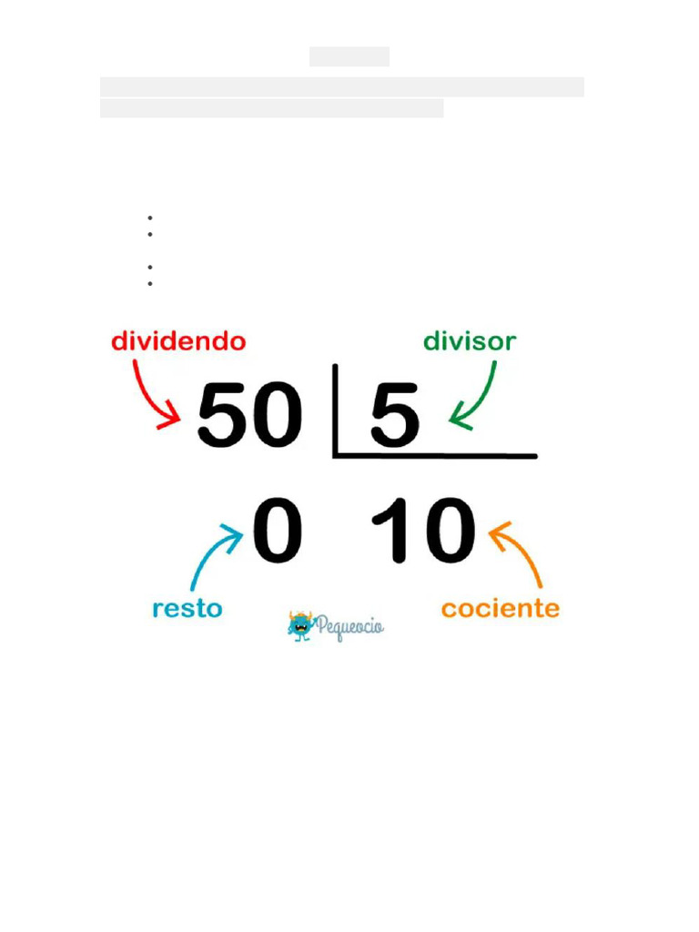 Conceptos Clave de la División Matemática | PDF | Finanzas y dinero
