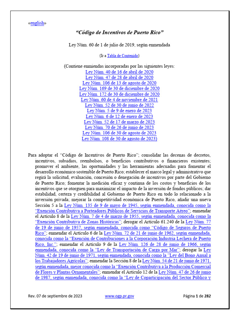 Ley 60 2019 | PDF | Puerto Rico | Business