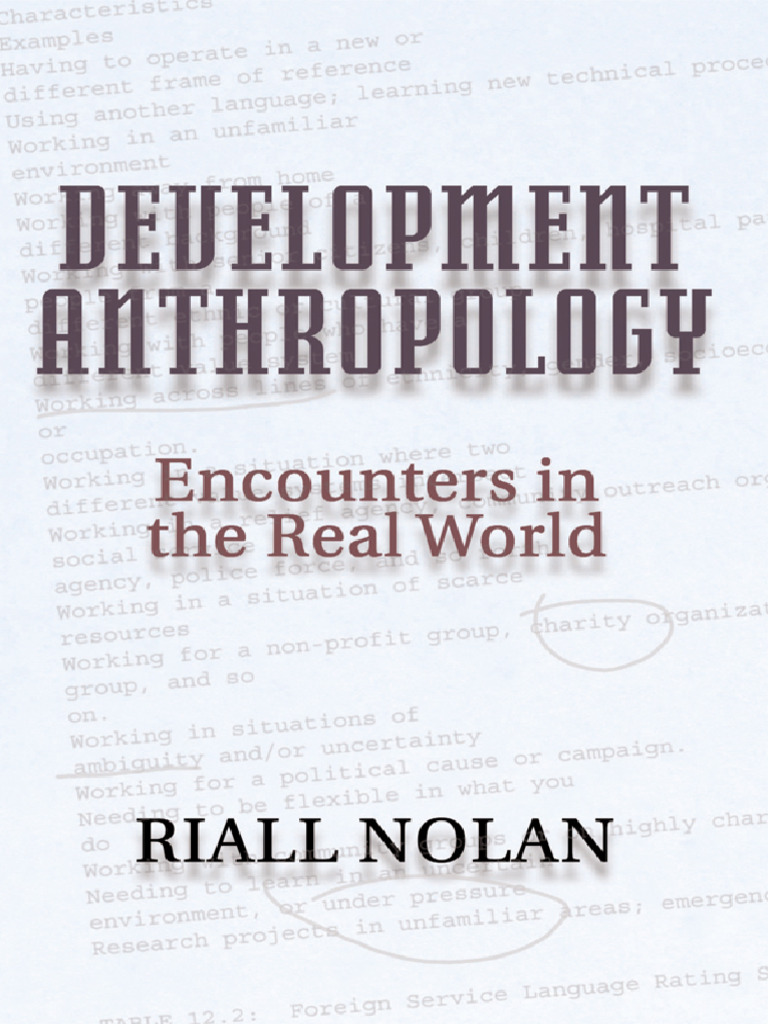 Riall W Nolan - Development Anthropology (2018, Routledge) - Libgen.li ...