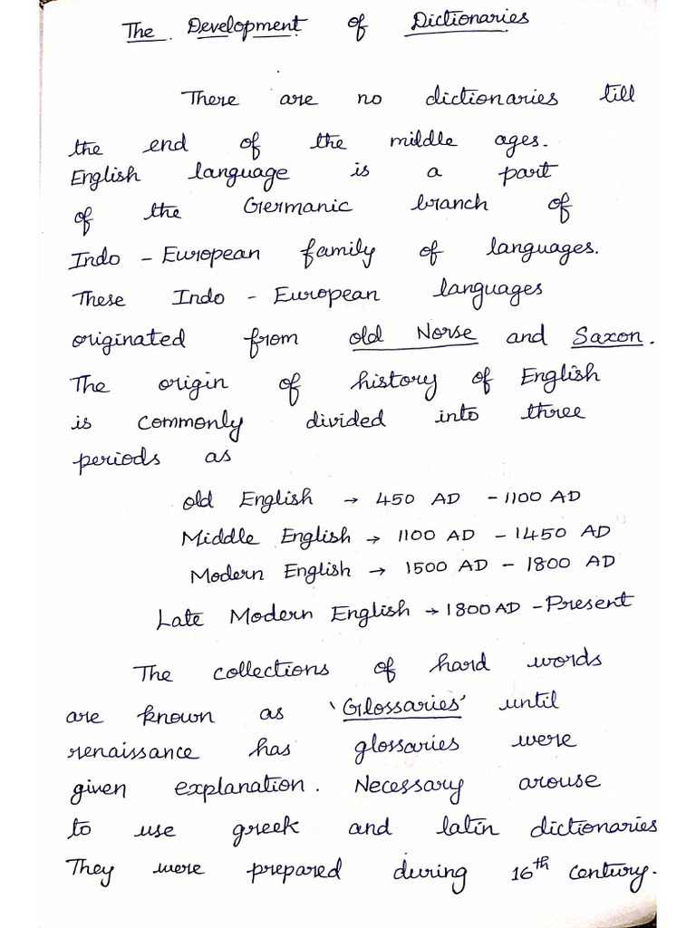 Development of Dictionary | PDF