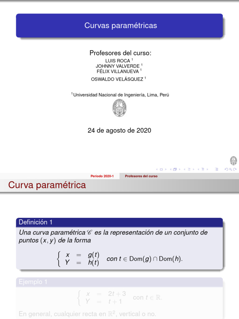 Curvas Parametricas | PDF | Curva | Funciones y mapeos