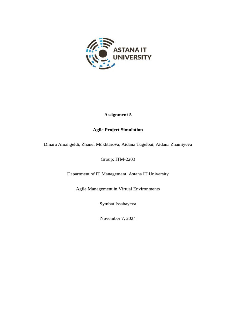 Assignsubmission - File - Assignment 5 (Agile) | PDF | Agile Software Development | User Interface