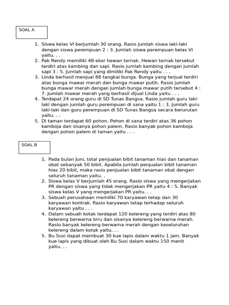 Soal Matematika Rasio | PDF