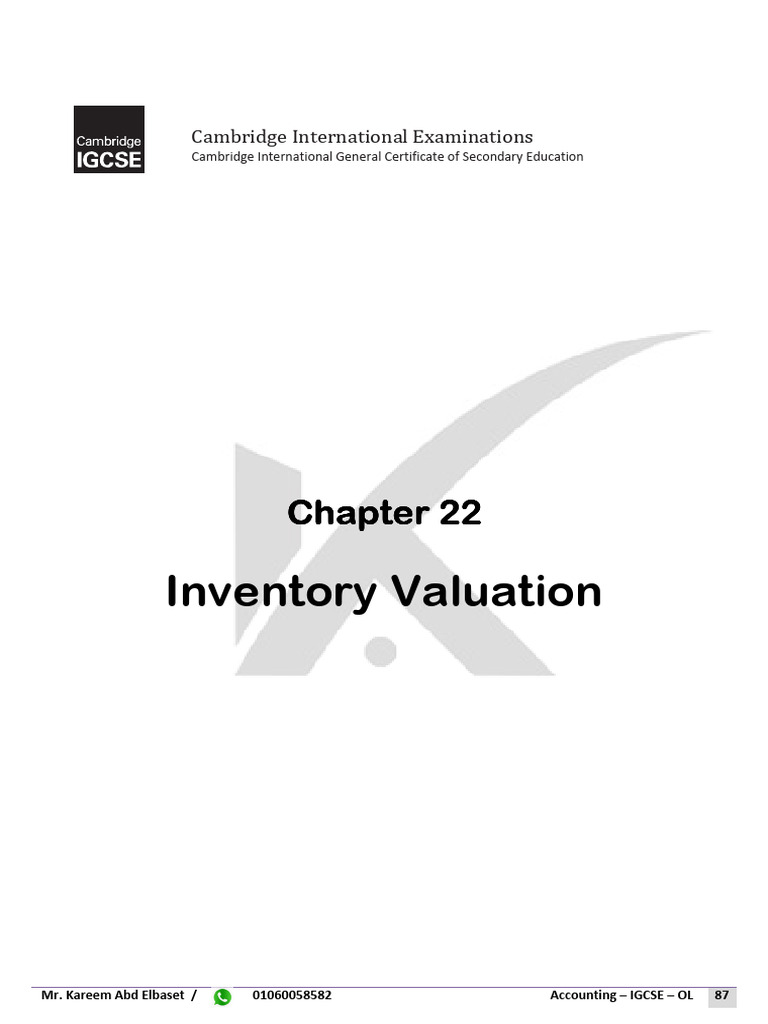 22 Inventory Valuation | PDF