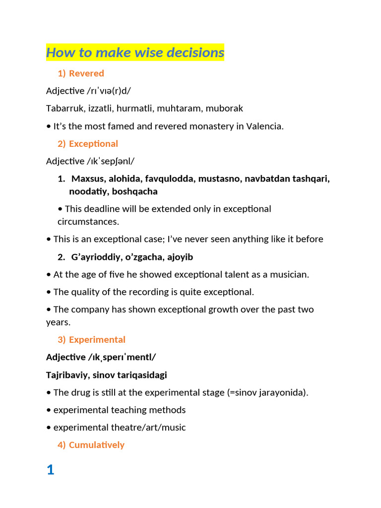 Thematic Reading Tests 89,90,91 Vocabulary | PDF