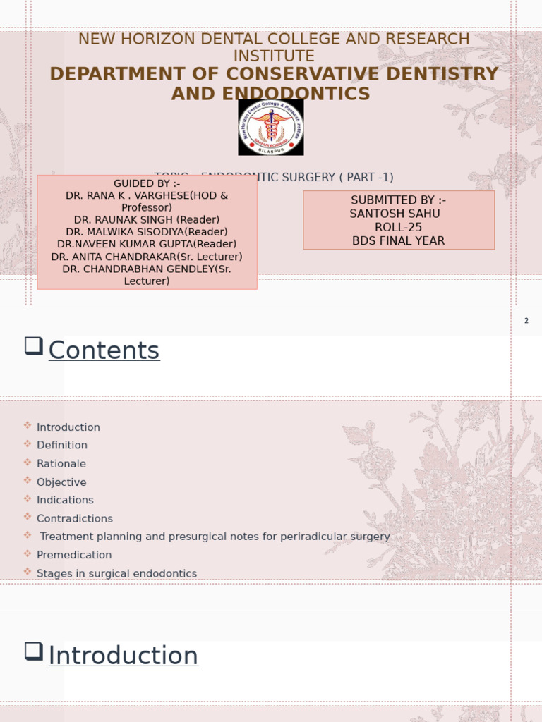 Endodontics Surgery | PDF | Surgery | Periodontology