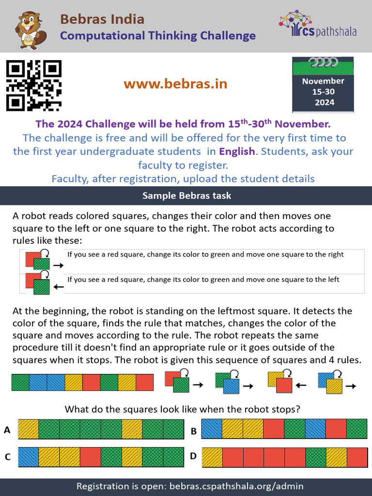 Bebras Challenge2024 - College - EN | PDF