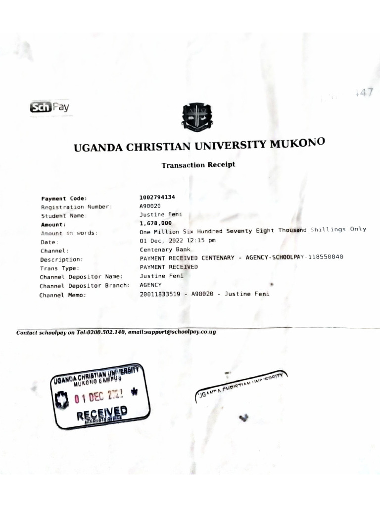 Payment Slip For Previous Semester | PDF