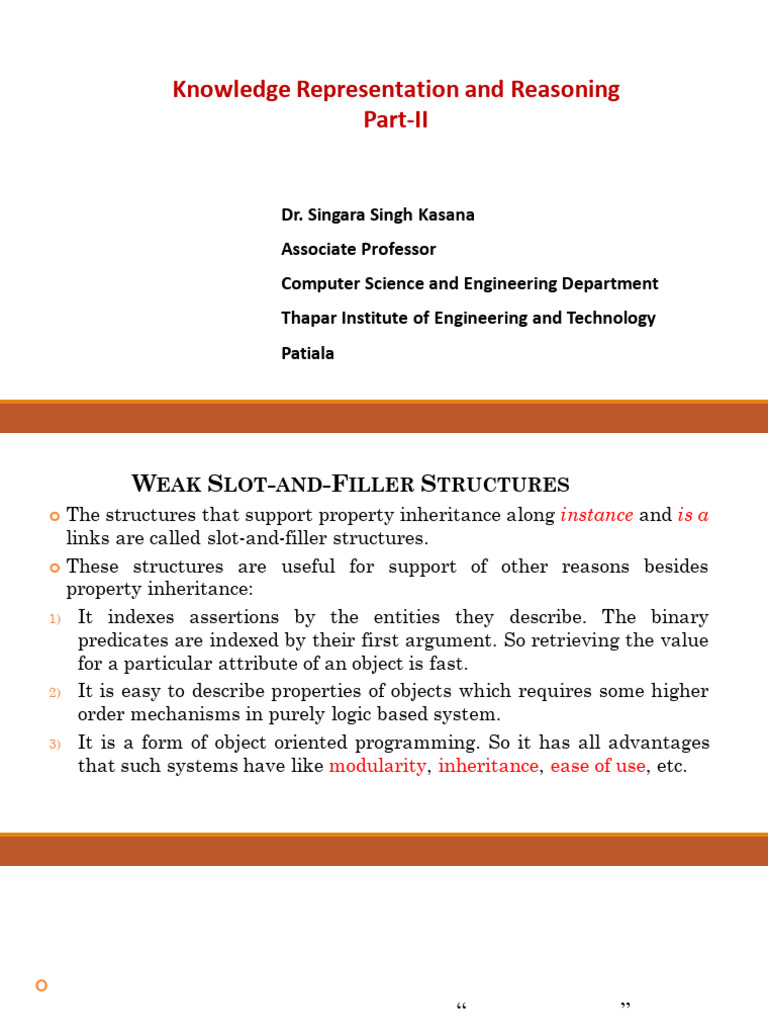 16 Knowledge Representation In Ai Part Ii Pdf Computer Programming