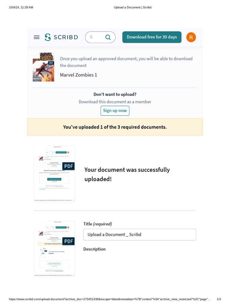 Upload A Document - Scribd | PDF | Scribd | Computing