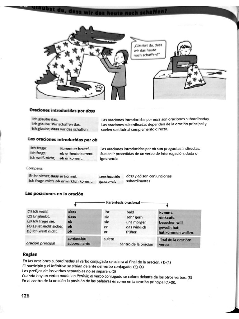 Deutsch - Dass Und Ob - 4t-ESO | PDF