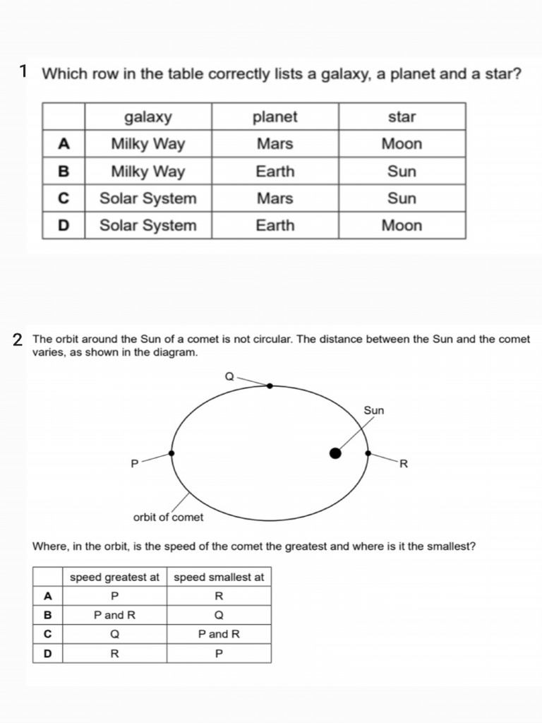 OL and IG - Space Physics Questions | PDF