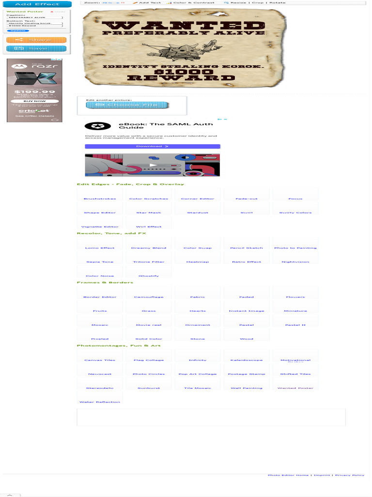 Wanted Poster Creator - Make A Wanted Poster | PDF