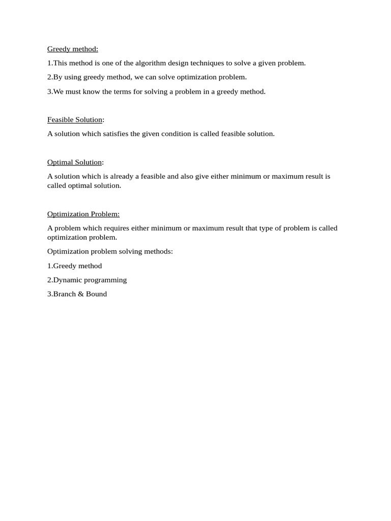 Greedy method | PDF Greedy method | PDF