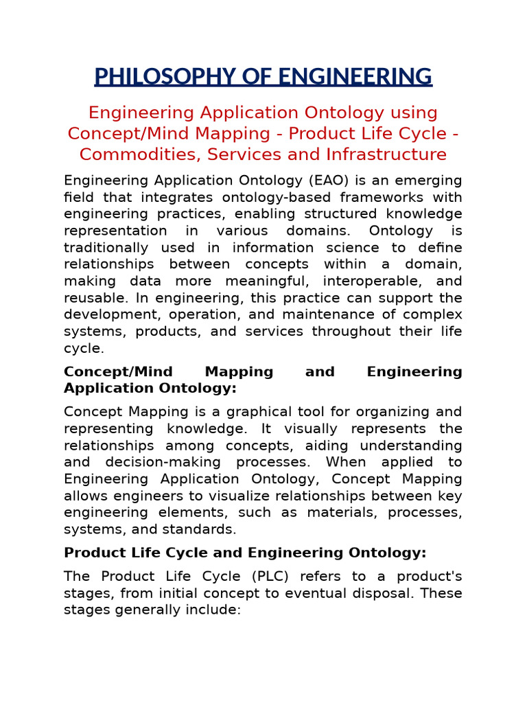 Philosophy of Engineering Assignment 5 Jayalakshmi T | PDF | Concept | Infrastructure