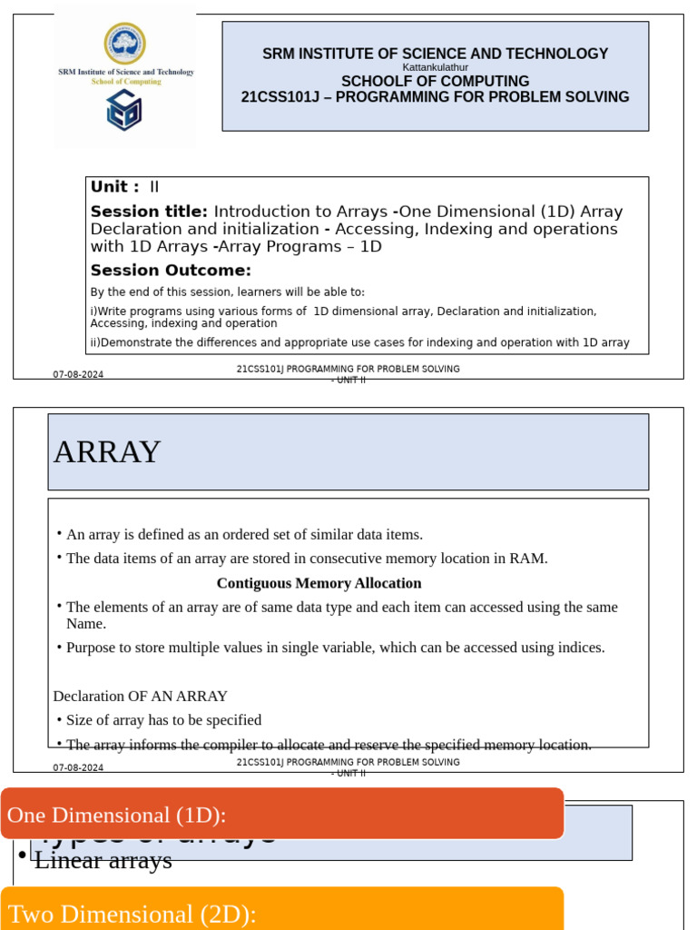 After CT1 pps | PDF | Pointer (Computer Programming) | Integer (Computer Science)