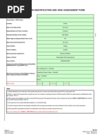 RA 01 Risk Assessment Form | PDF | Risk | Risk Assessment