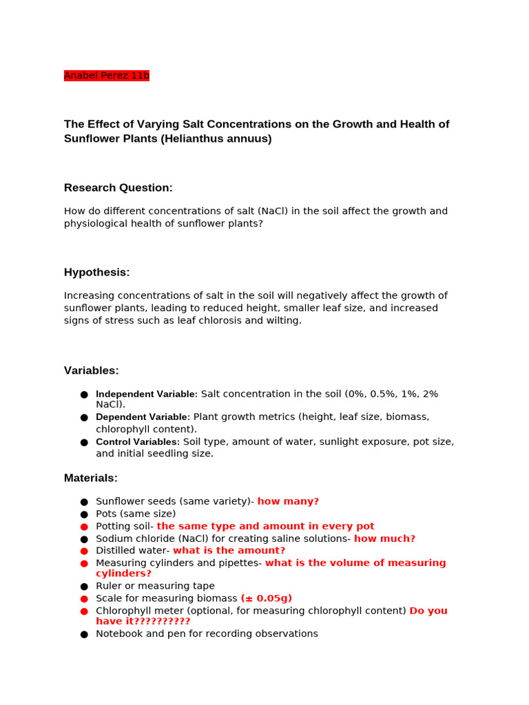 IA Anabel - Outline With Feedback | PDF | Salinity | Sodium Chloride