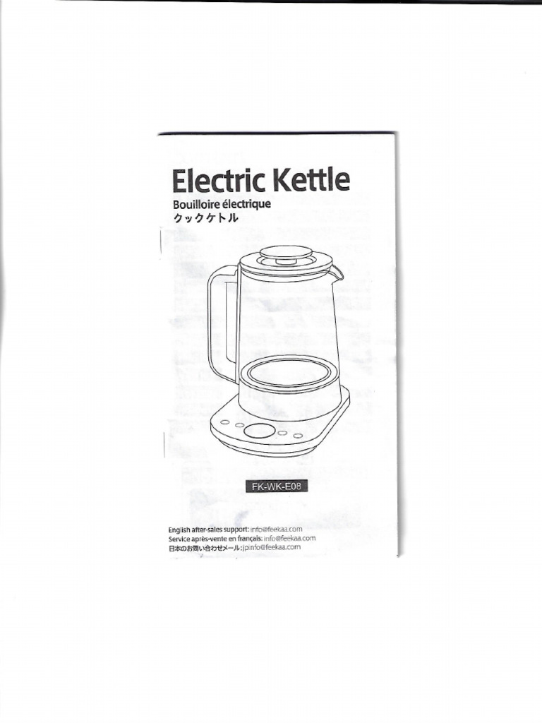 Electric Kettle Manual | PDF