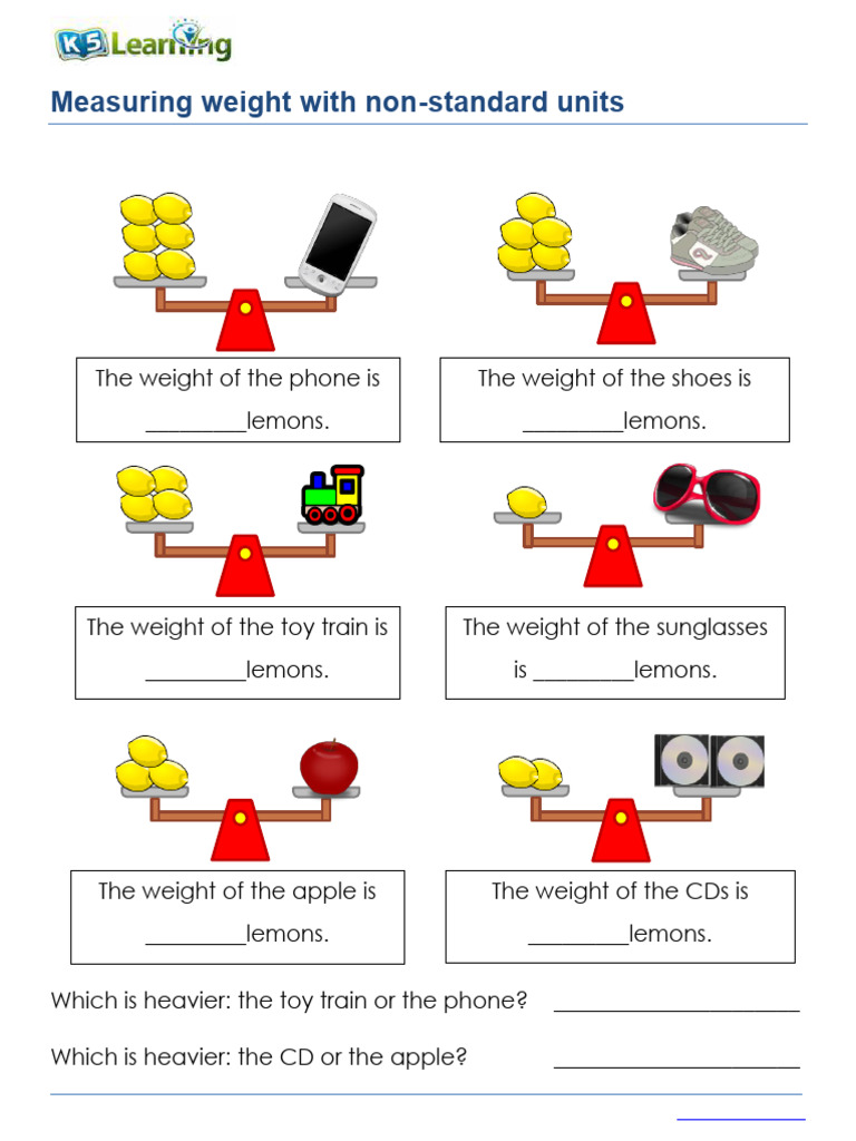 Grade 2 Measurement Worksheet: Weight | PDF | Career & Growth | Home ...