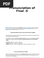 Pronunciation Rules for S, Z, IZ Sounds | PDF | Linguistic Typology ...