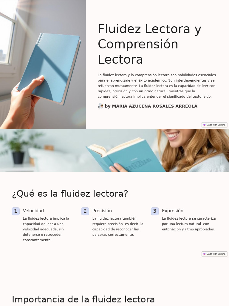 Fluidez Lectora y Comprension Lectora | PDF | Comprensión lectora ...