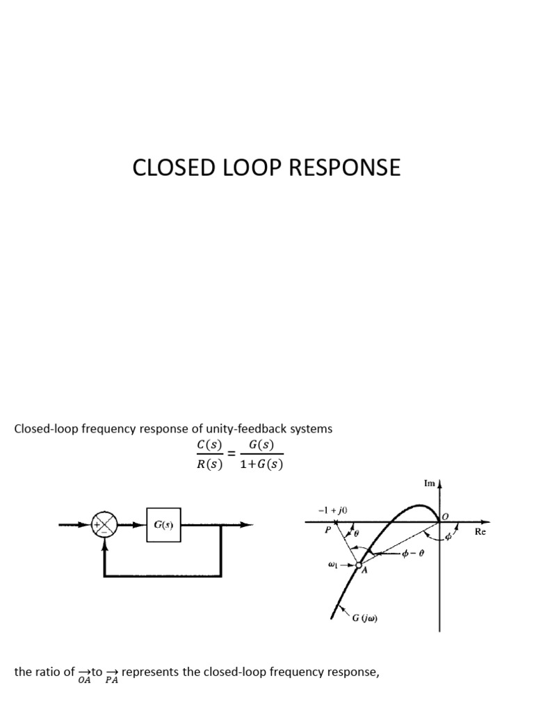 Closed-Loop Frequency Response of Unity-Feedback Systems | PDF