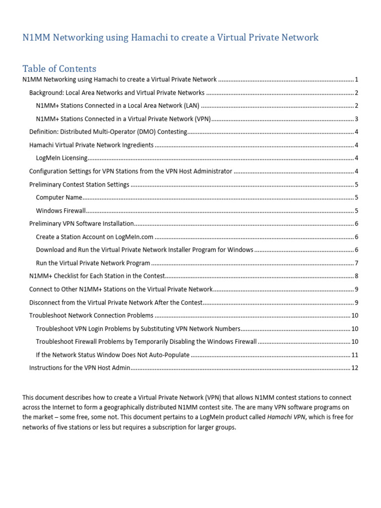 Ham Radio VPN Setup Guide | PDF | Computer Network | Ip Address