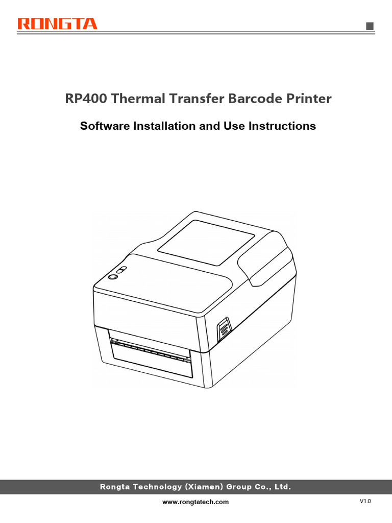 RP400 Barcode Printer Software Guide | PDF | Qr Code | Barcode
