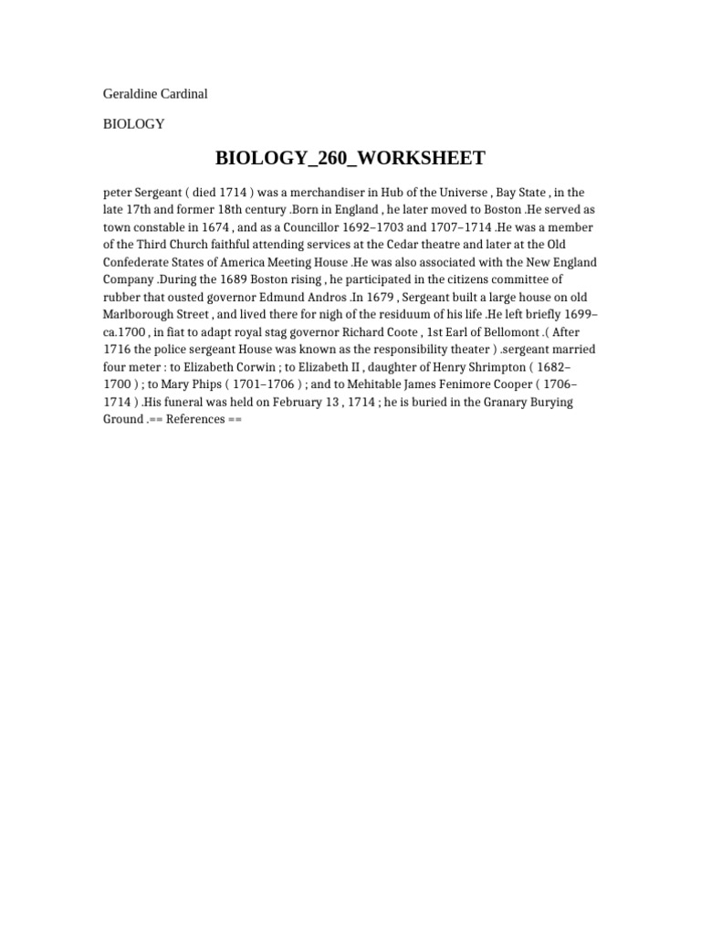Peter Sergeant: Boston Merchant Biography | PDF