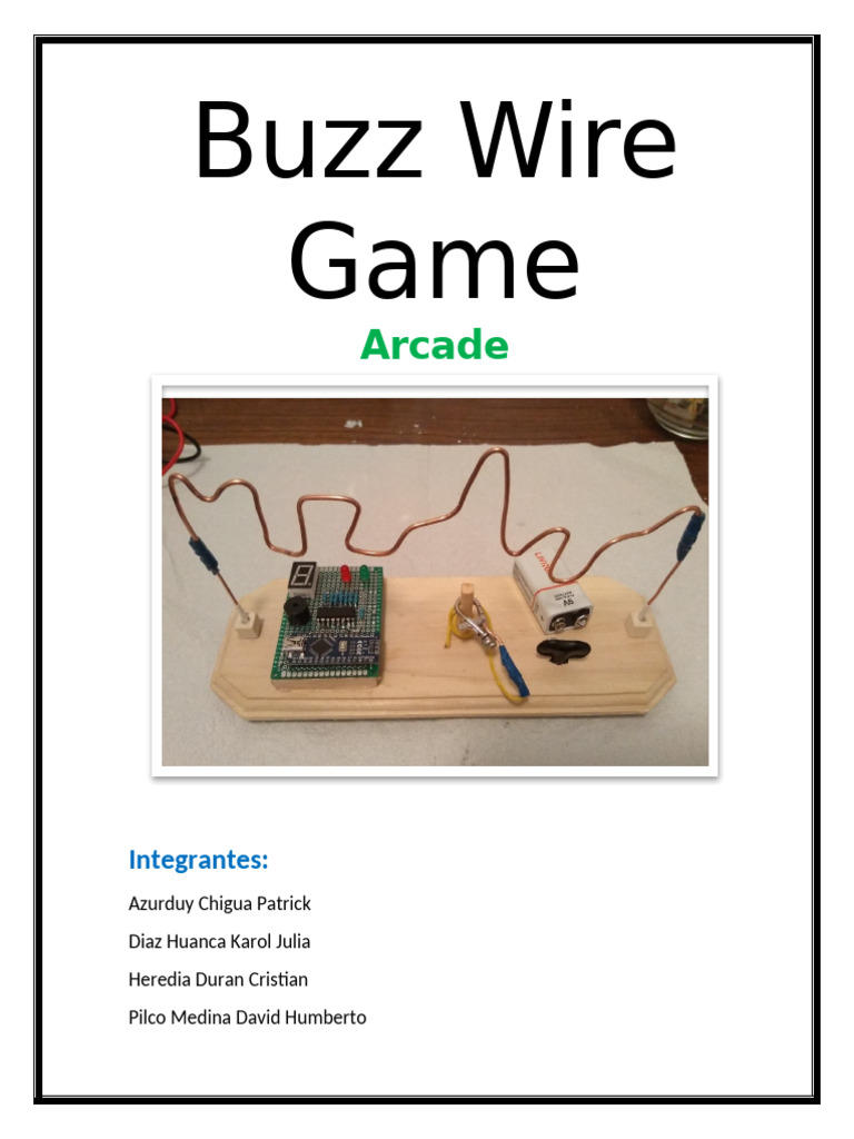 Juego Buzz Wire: Diseño y Materiales | PDF
