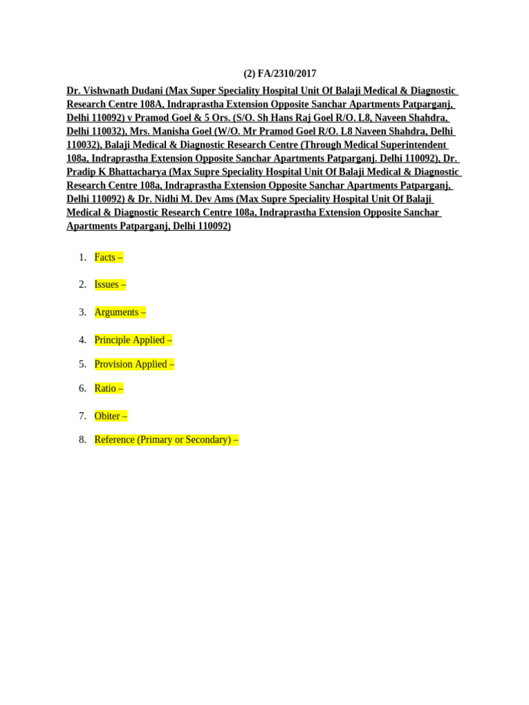 Medical Malpractice Case Analysis | PDF