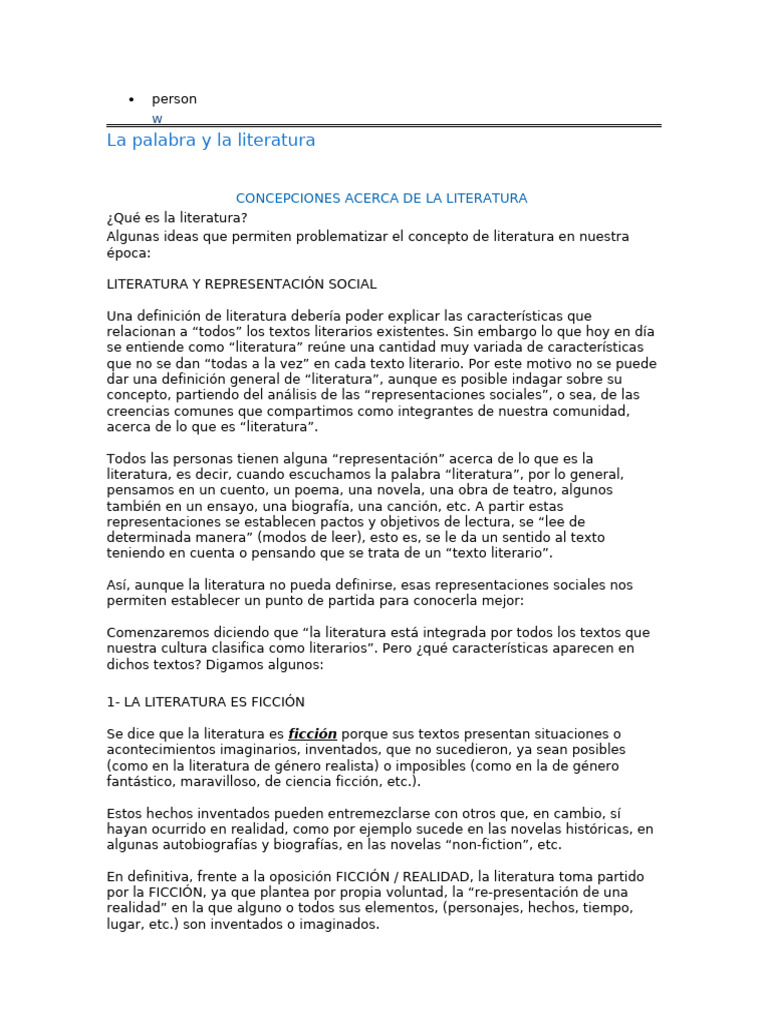 La Literatura y La Estetica y Más | PDF | Mentira