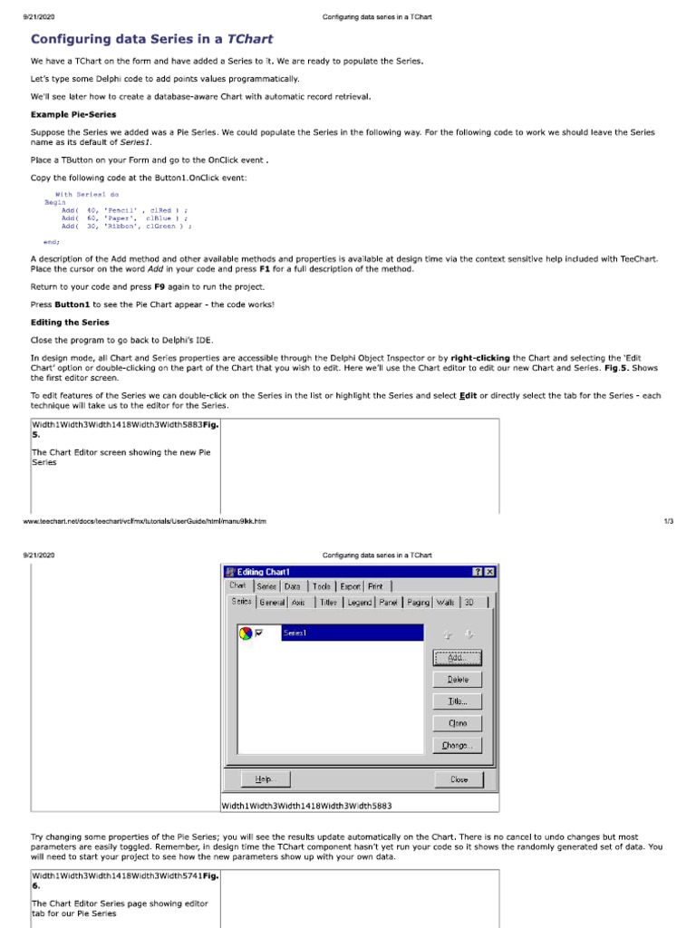 Configuring Data Series in A TChart | PDF