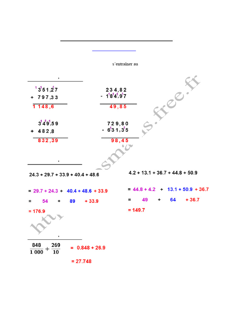 Exercices de maths 6ème corrigés | PDF
