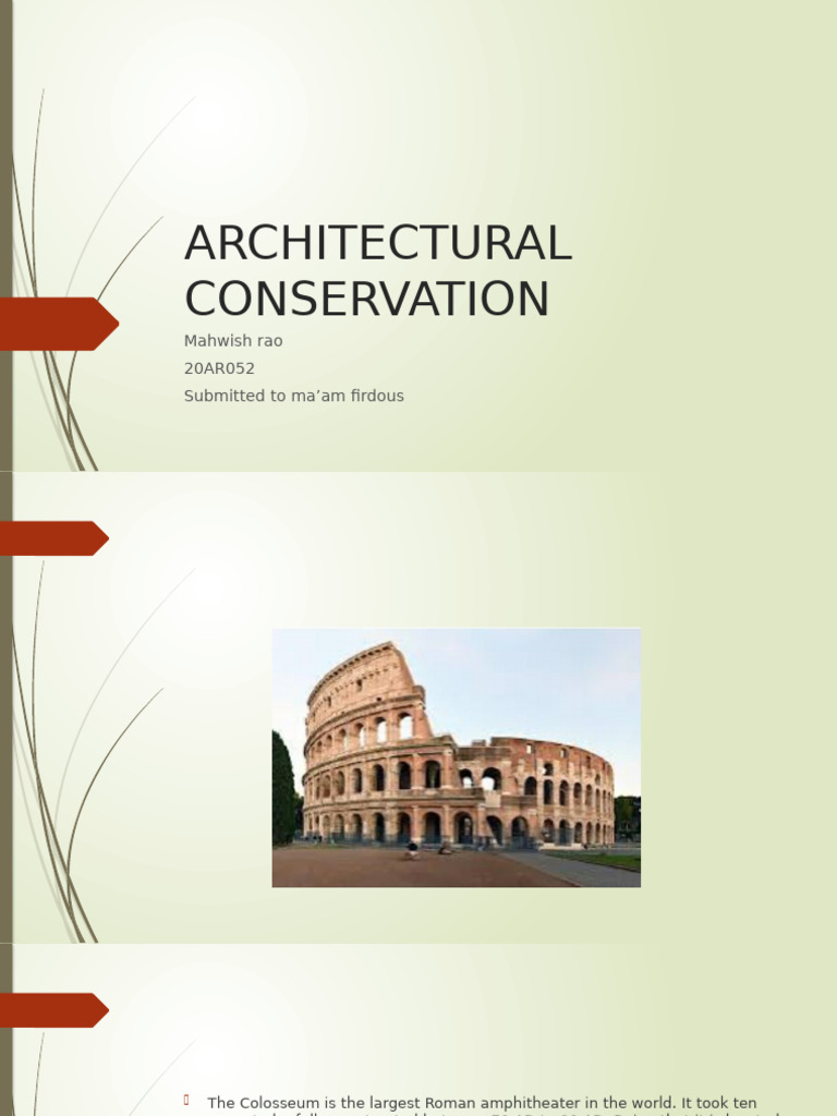 Architectural Conservation | PDF | Column | Architectural Design
