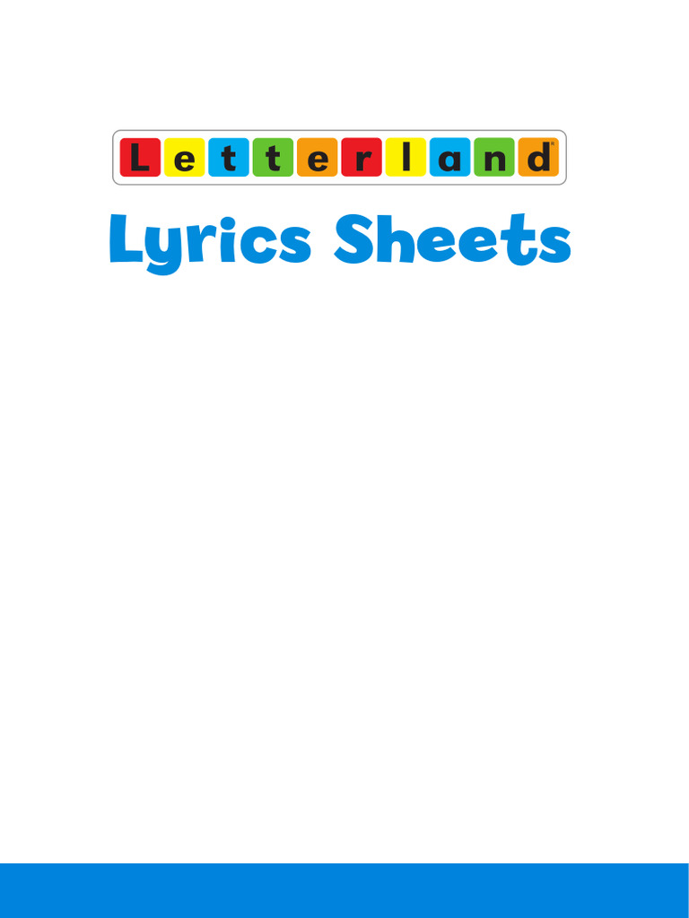 Letterland Lyrics Sheets | PDF