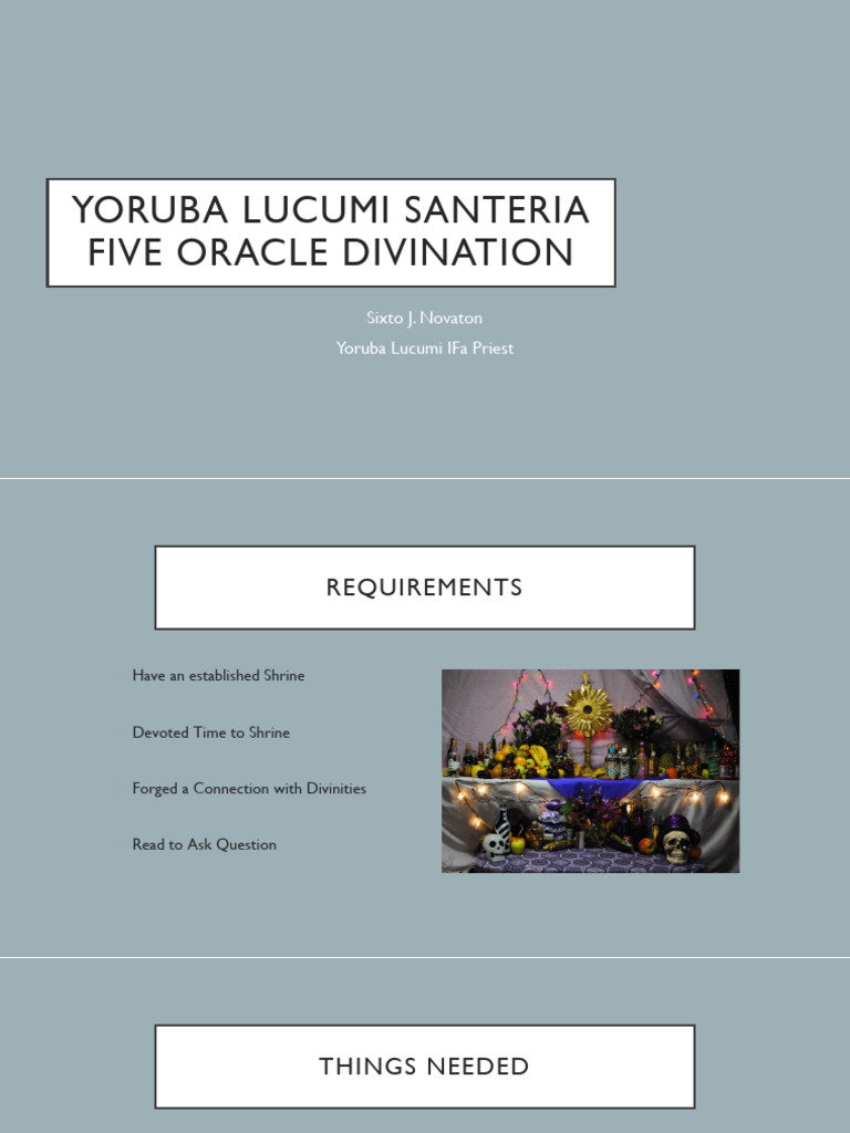 Yoruba Oracle Divination Guide | PDF | Self-Improvement
