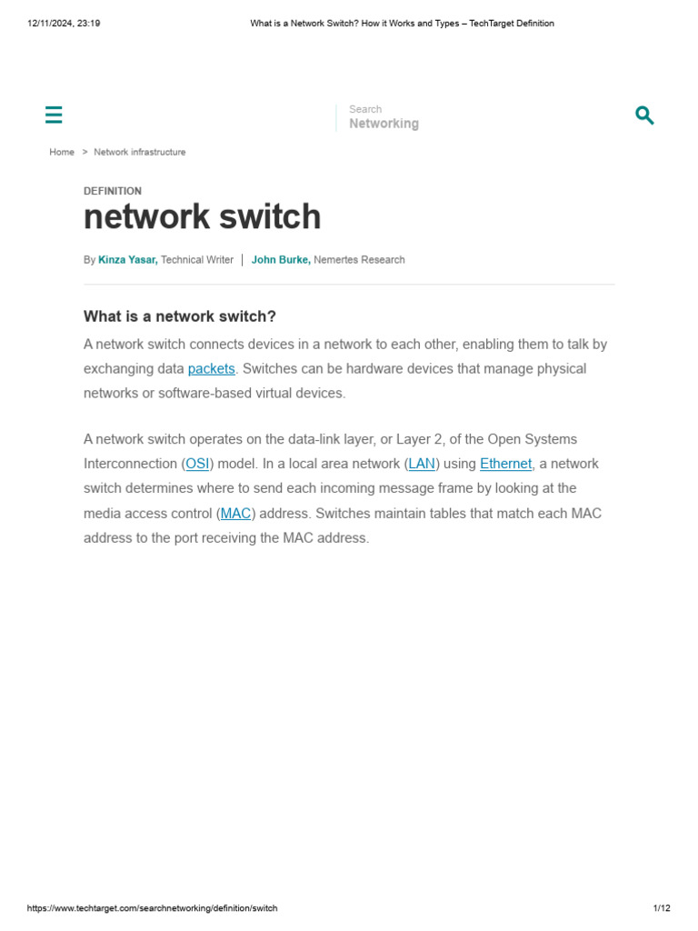 Network Switch | PDF | Network Switch | Computer Network Network Switch | PDF | Network Switch | Computer Network