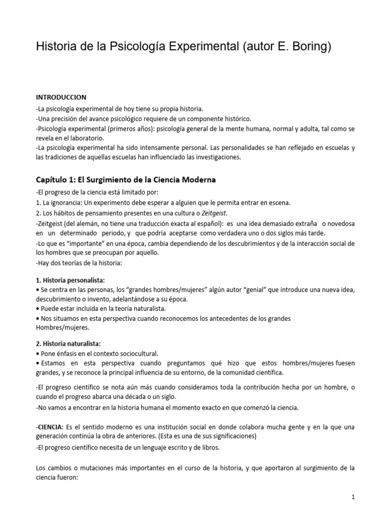Historia de La Psicologia Experimental | PDF | Fisiología | Cerebro