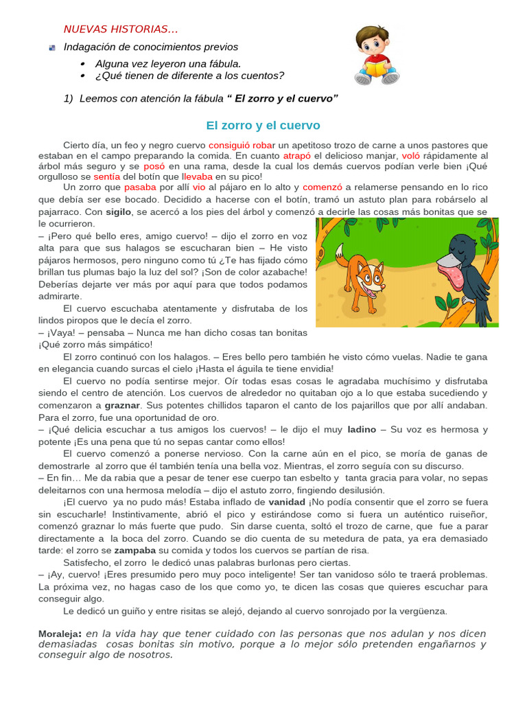 LA FABULA 1 | PDF | Fábula