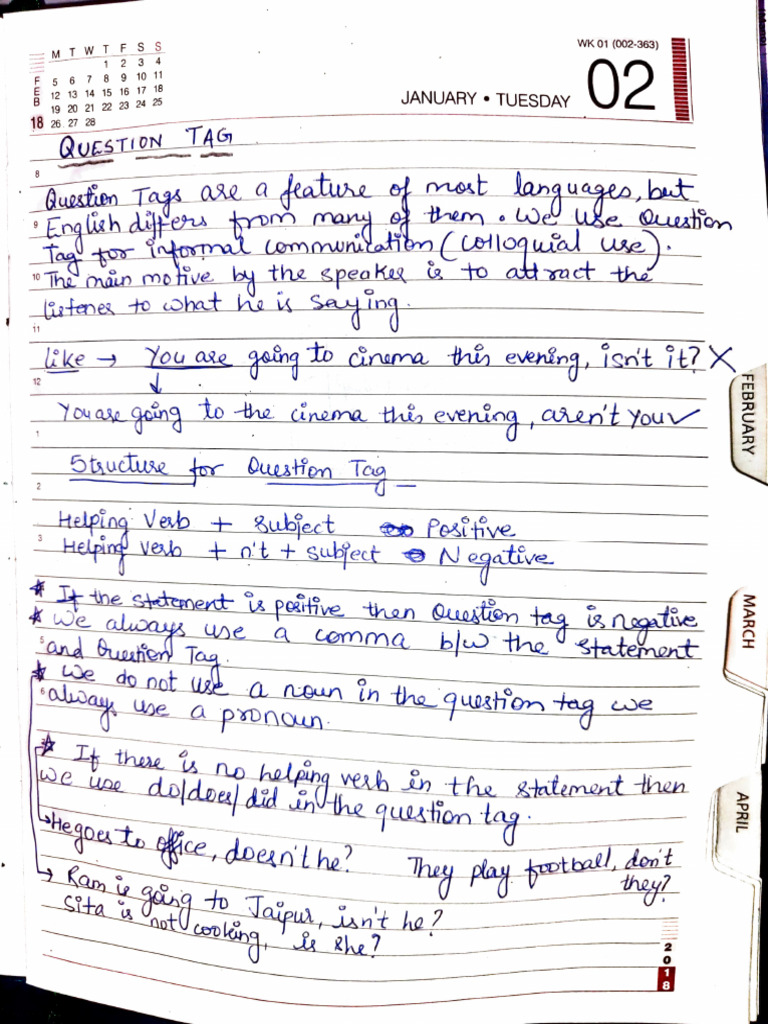 Question Tag Sheet | PDF