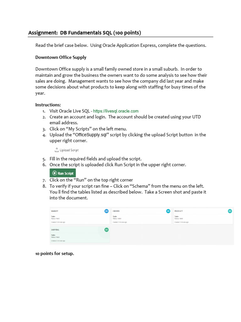 Assignment DB SQL Officesupply | PDF | Sql | Screenshot