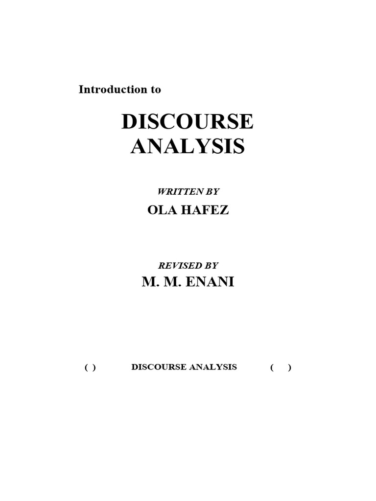 Discourse Ola Hafiz | PDF | Semiotics | Semantics